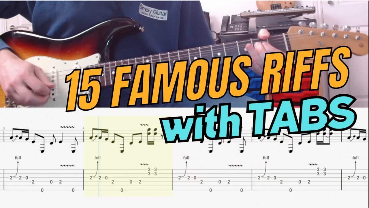 15 Famous Riffs with tabs | Simply Guitar