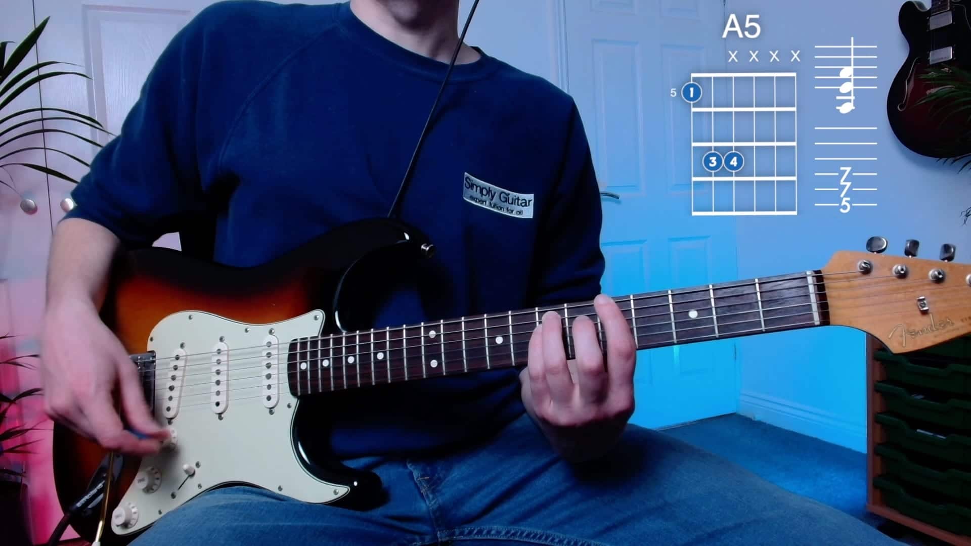 A5 (E String Root) Three String Voicing | Simply Guitar